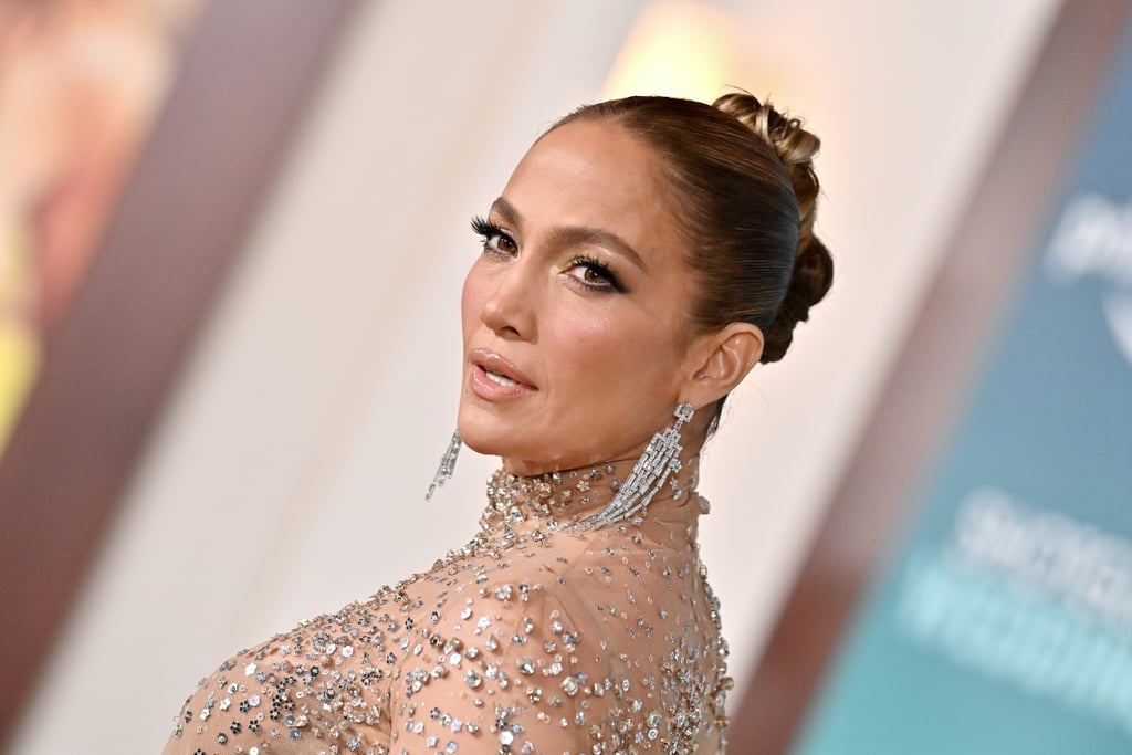 Jennifer Lopez Debuts Glitter Blue Jelly Nails | POPSUGAR Beauty