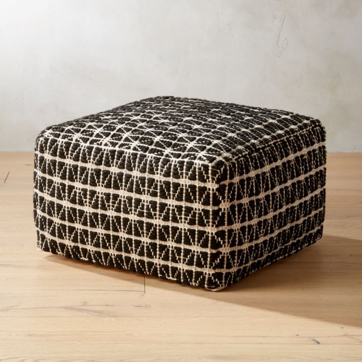 Bonnie: Handwoven Triangle Black and White Pouf | Big Little Lies ...