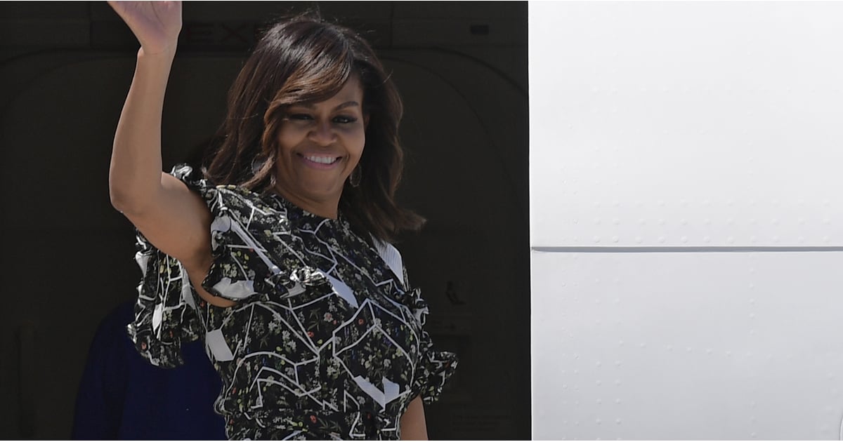 Michelle Obama's Floral Dress in Spain July 2016 | POPSUGAR Fashion