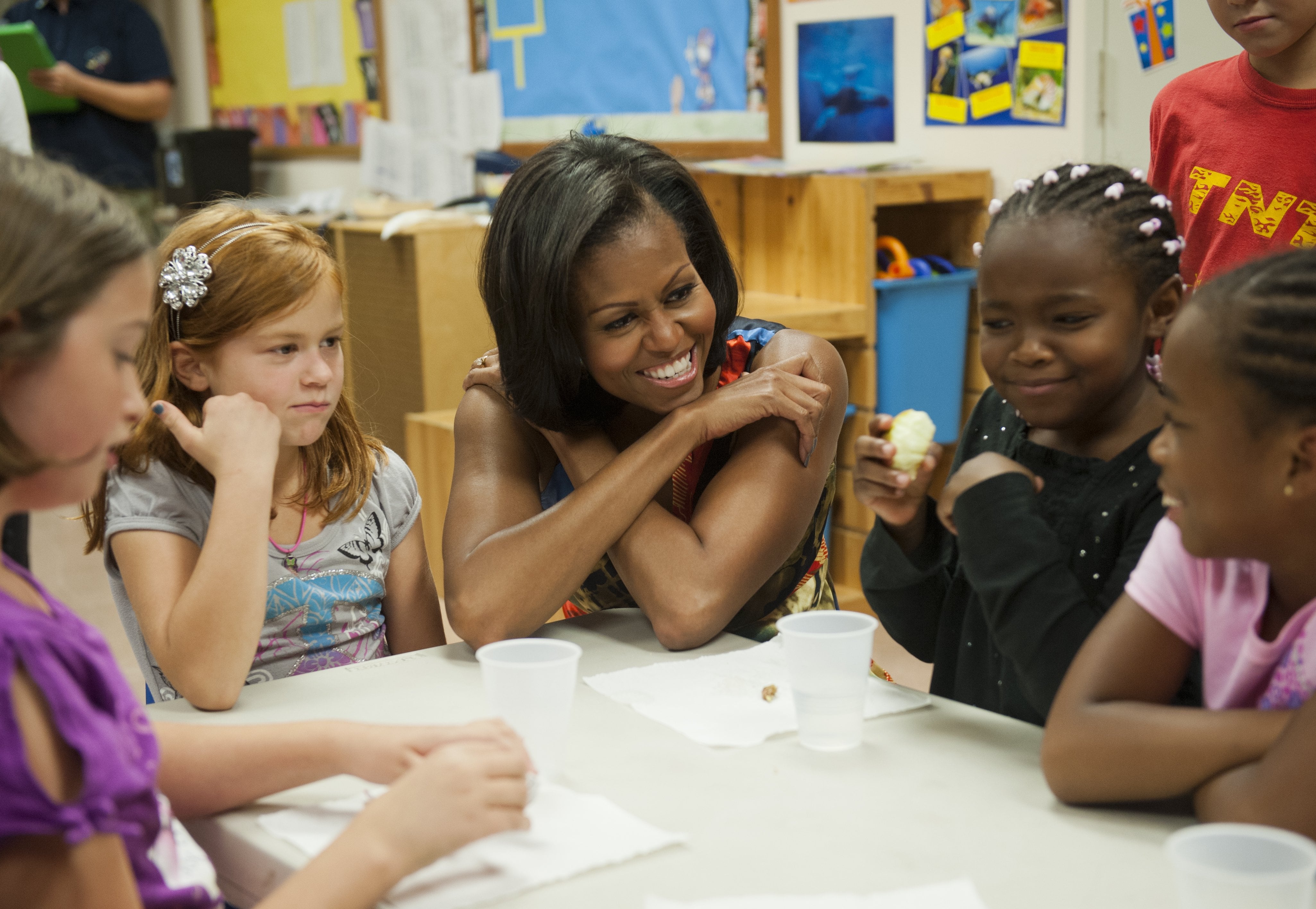 Michelle Obama School Children