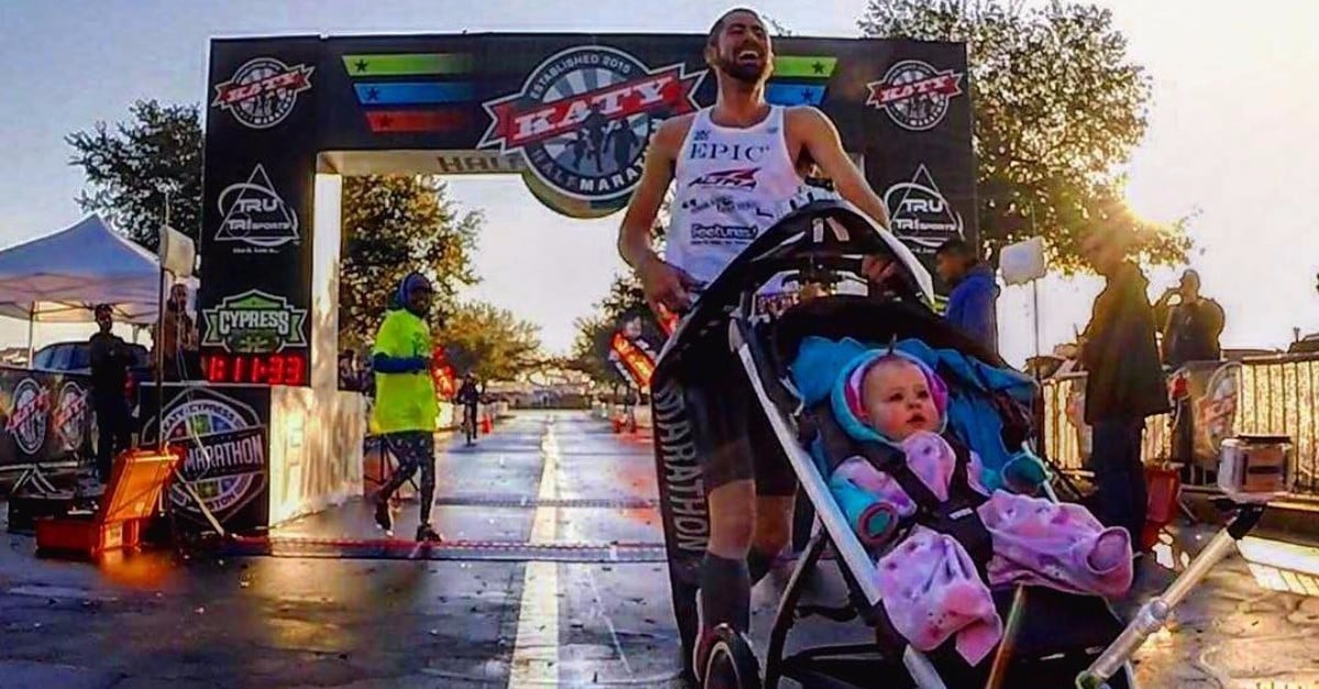 Dad Runs a Marathon Pushing His Daughter's Stroller | PS Fitness