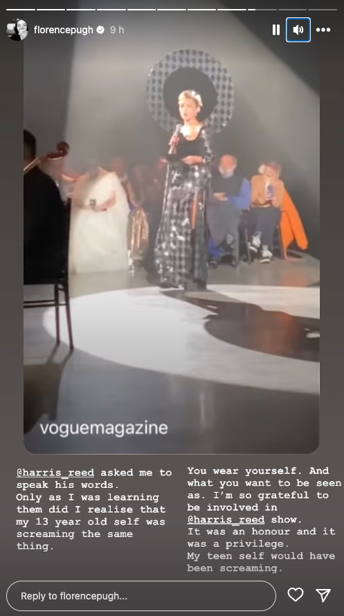 Florence Pugh Opens Harris Reed AW23 Show | POPSUGAR Fashion UK