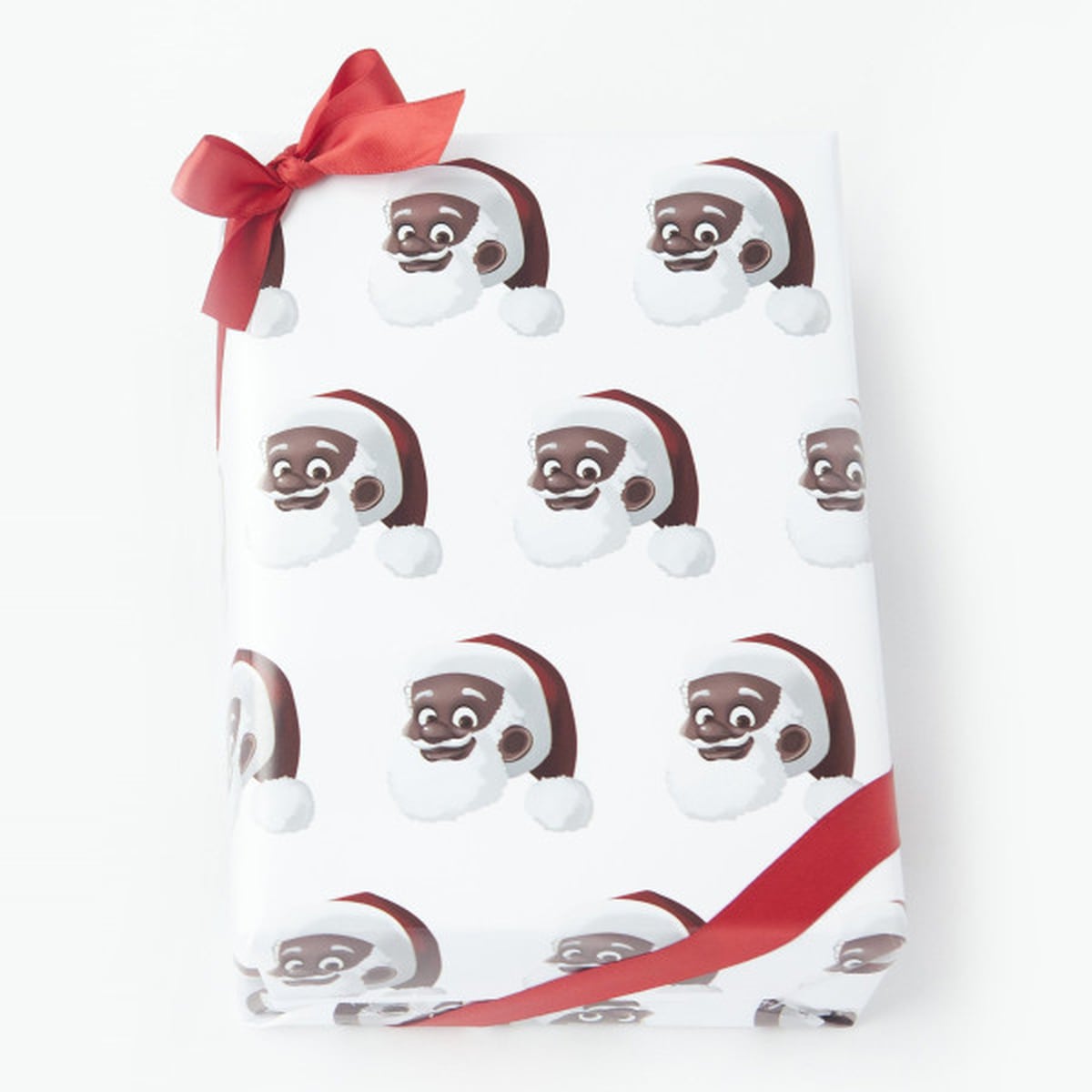 Wrapping Paper With Black Santa | PS Family