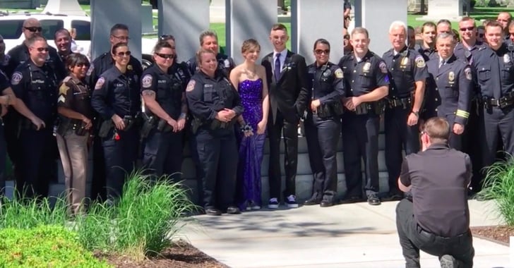Police Join Daughter of Fallen Officer For Prom Photos | POPSUGAR Love ...