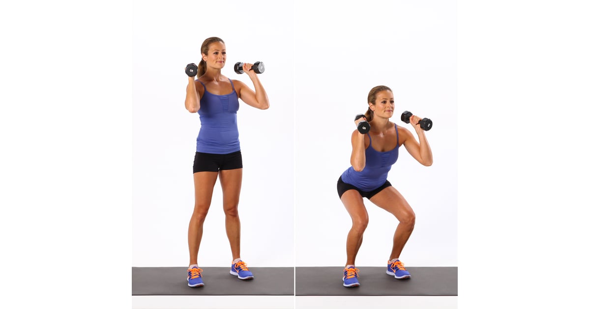 Dumbbell Squat Bodyweight And Dumbbell Exercises POPSUGAR Fitness