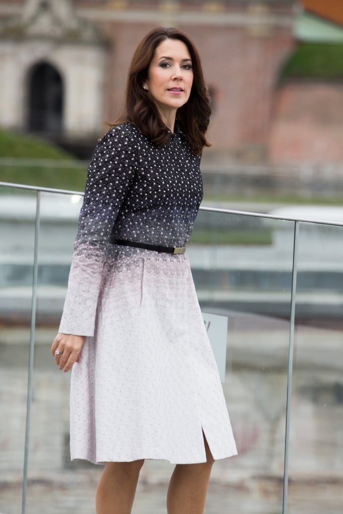Princess Mary's Patterned Coat April 2016 | POPSUGAR Fashion