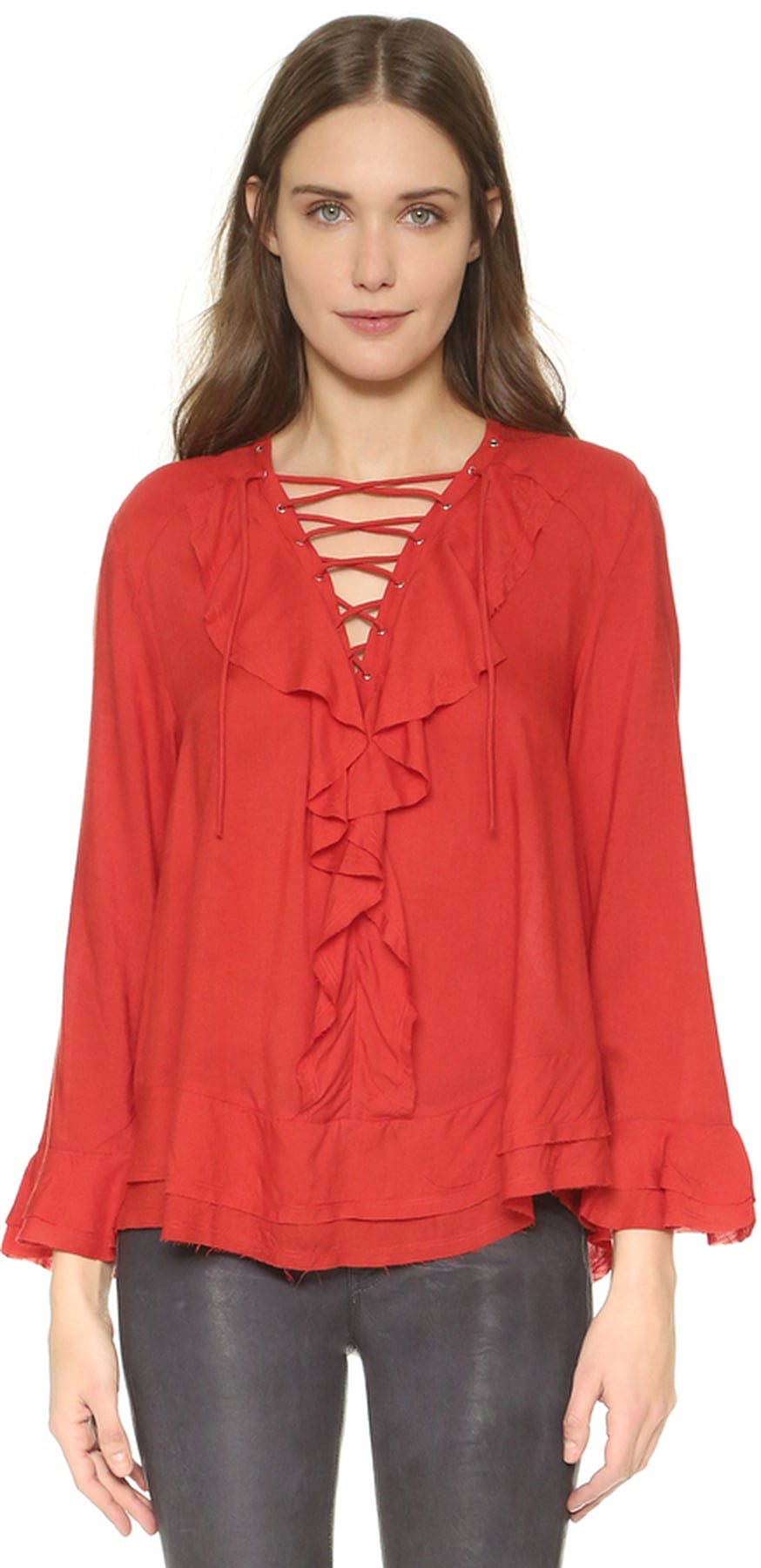 Lace Up Tops Ps Fashion