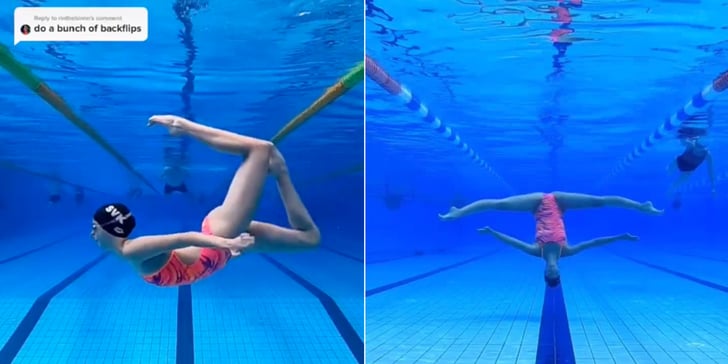 Underwater TikTok Videos From Synchronized Swimmer | POPSUGAR Fitness