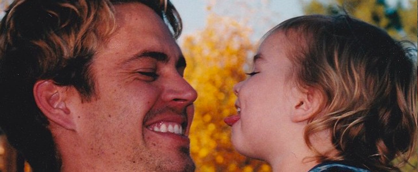 Paul Walker and His Daughter Throwback Photo | PS Celebrity