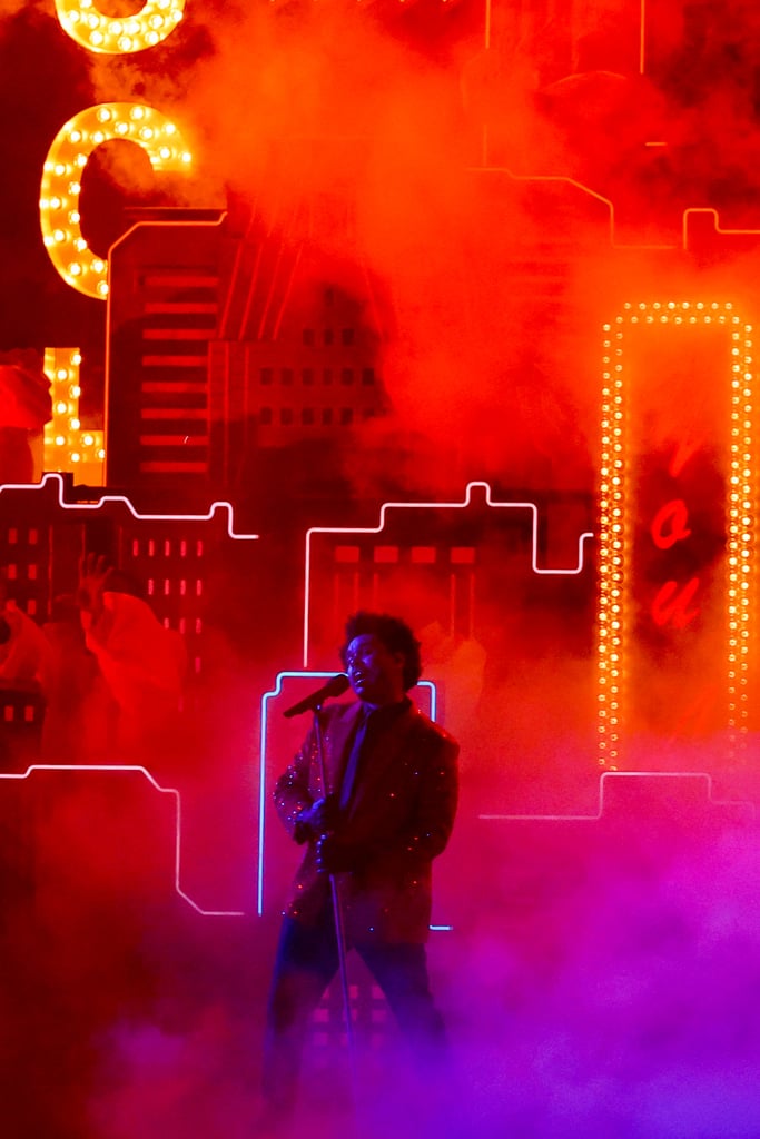 The Weeknd's Red Givenchy Suit at Super Bowl Halftime Show | POPSUGAR ...