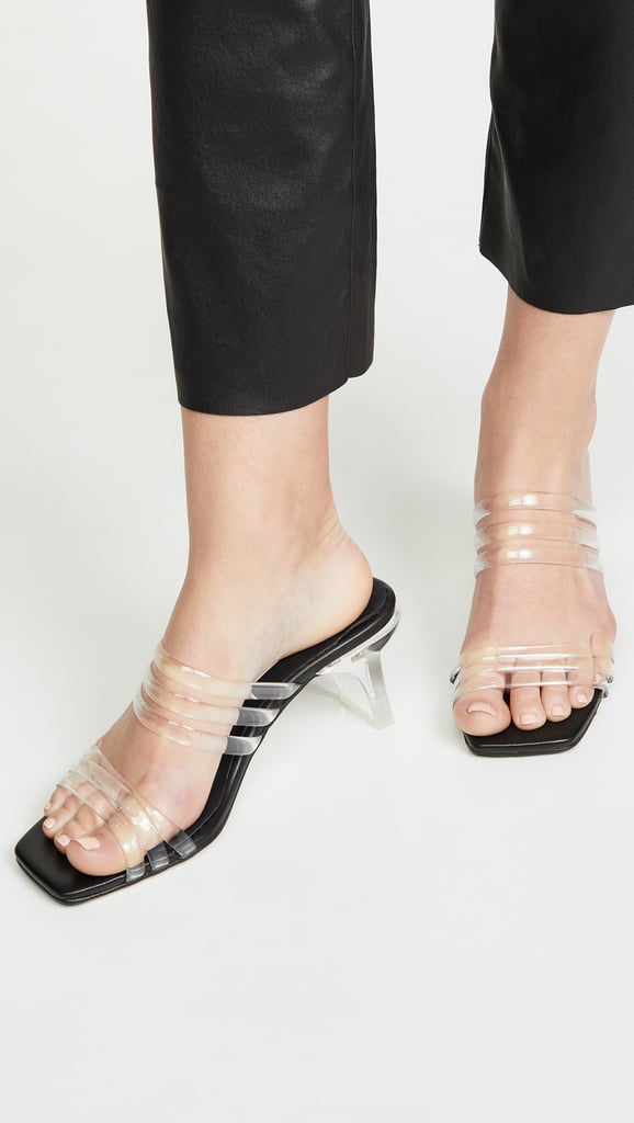 Kendall Jenner Clear Heels With Stones | POPSUGAR Fashion