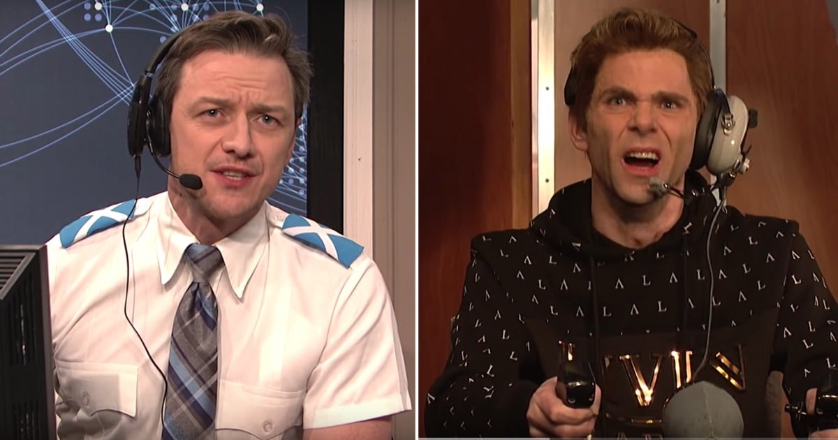 James McAvoy Air Traffic Control SNL Skit Video January 2019 | PS ...