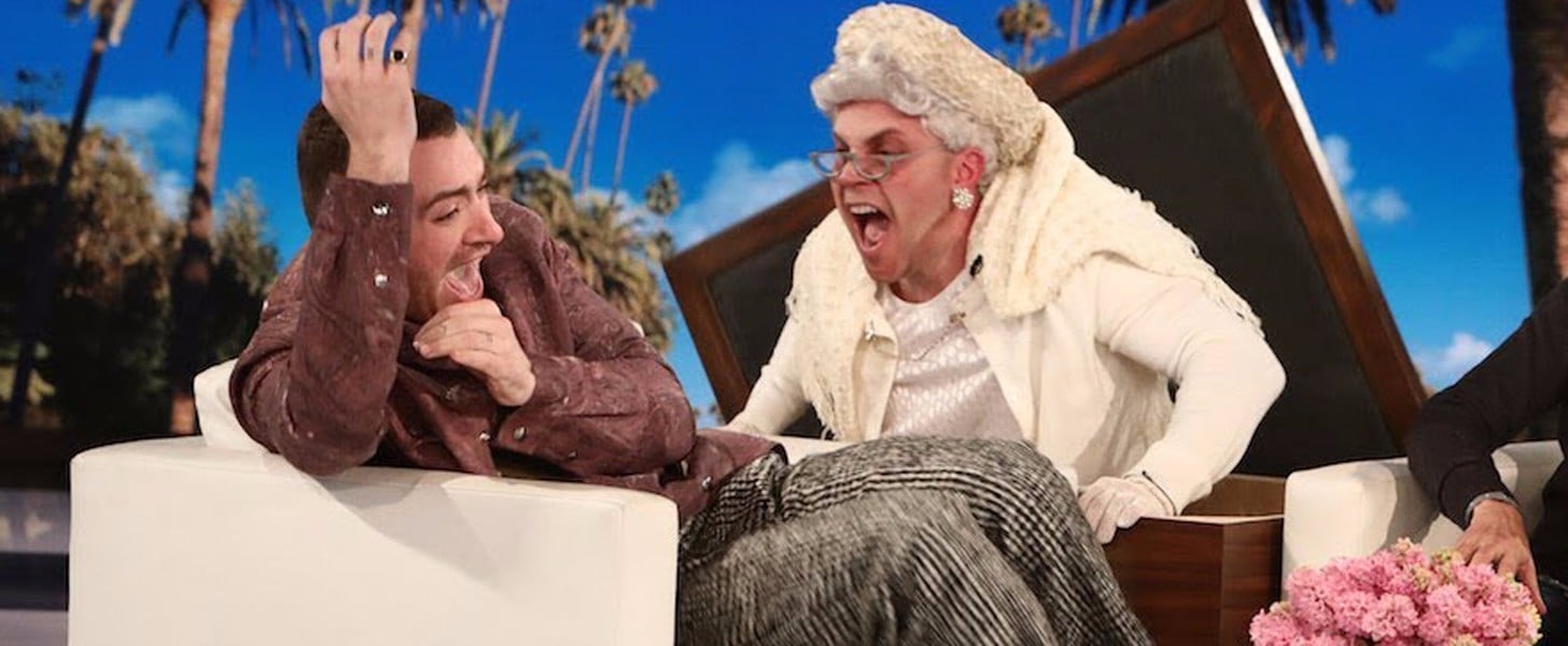 Sam Smith Getting Scared on The Ellen DeGeneres Show Video | POPSUGAR ...