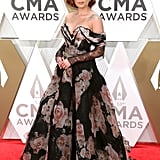 Halsey Stuns in Off-the-Shoulder Dress at the CMA Awards | POPSUGAR Fashion