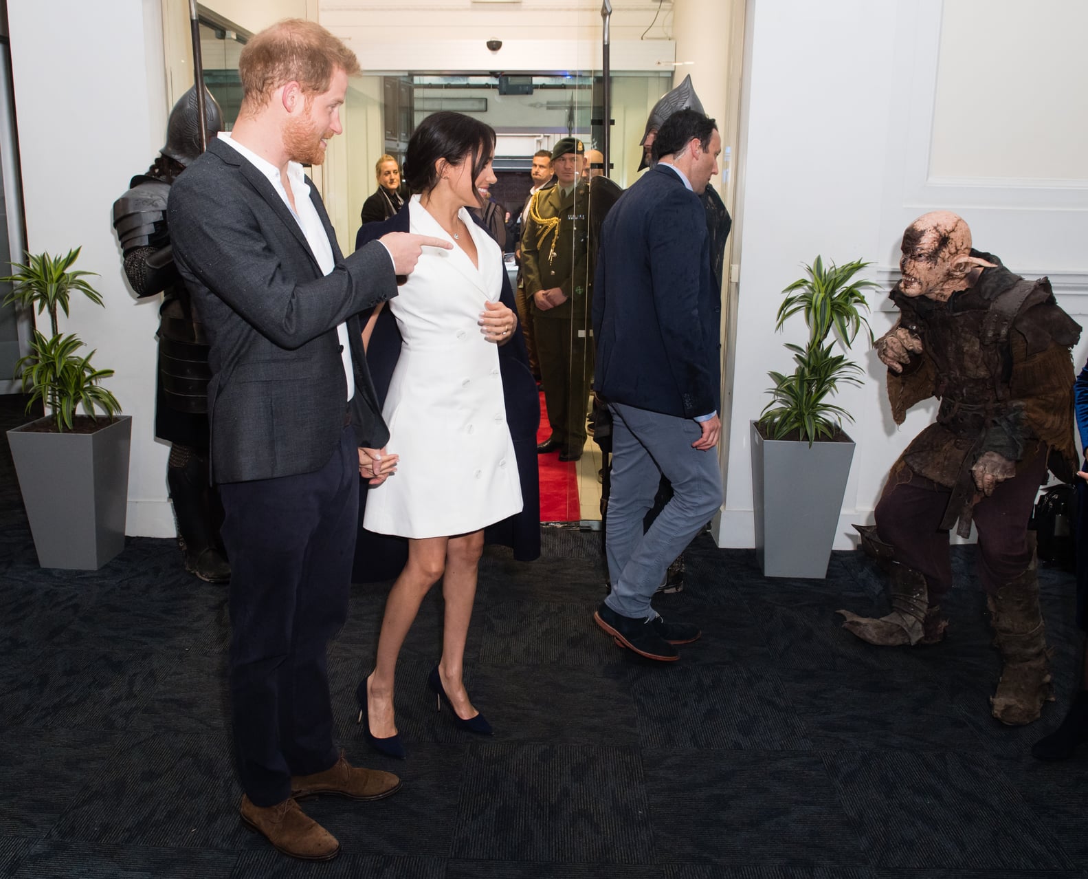 Meghan Markle's Maggie Marilyn Tuxedo Dress October 2018 | PS Fashion