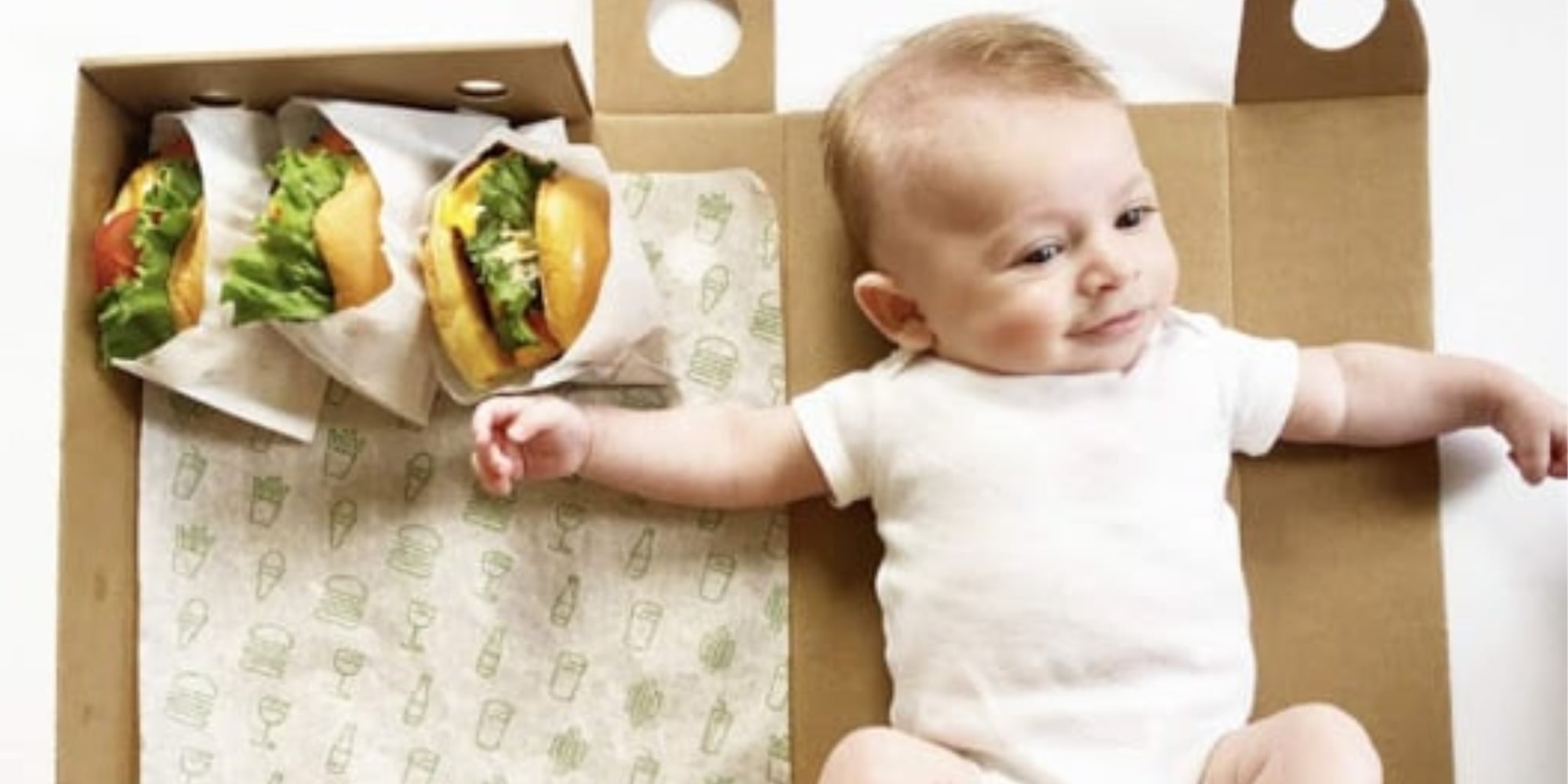 Baby in Atlanta Does Burger Monthly Milestone Photos | PS Family