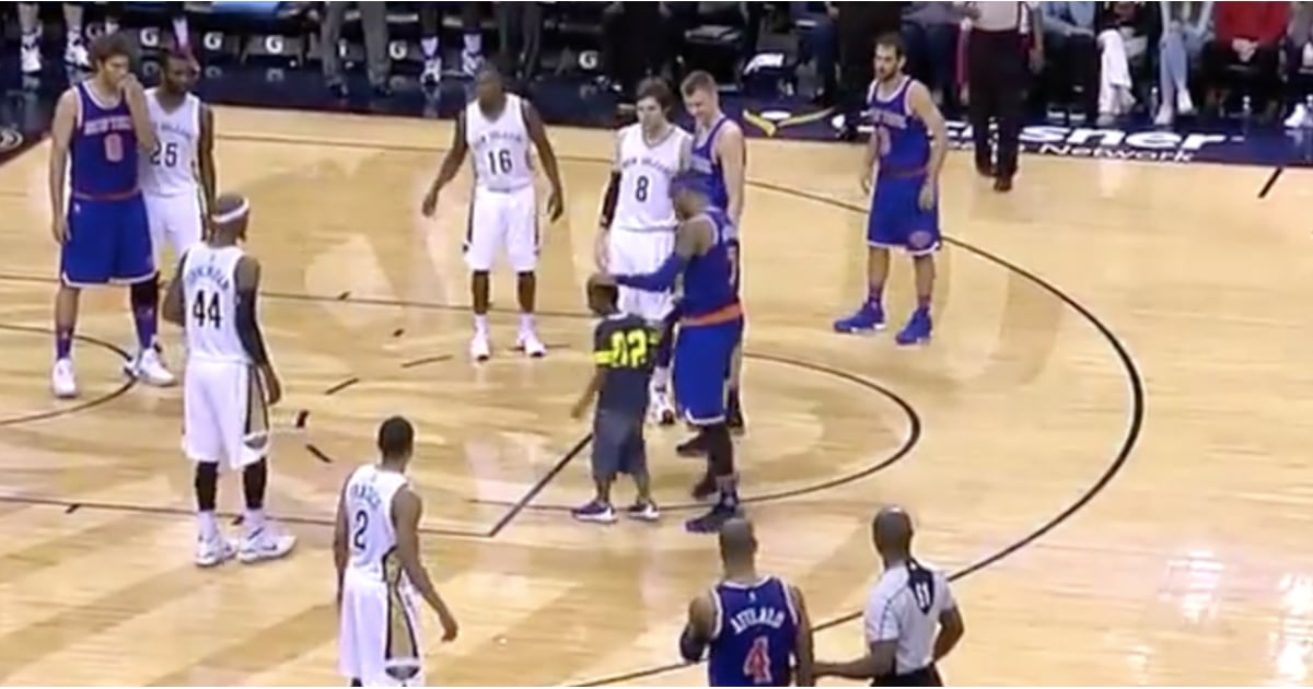 Boy Rushes the Court to Hug Carmelo Anthony | POPSUGAR Family