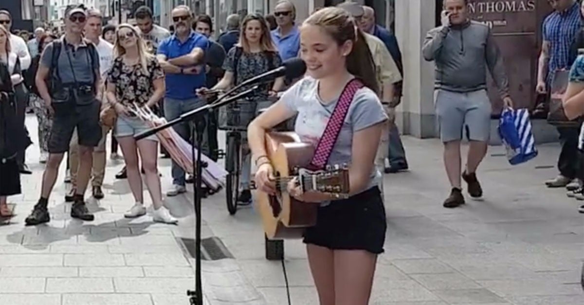 Young Girl Singing Ed Sheeran Song in Ireland Video | PS Entertainment
