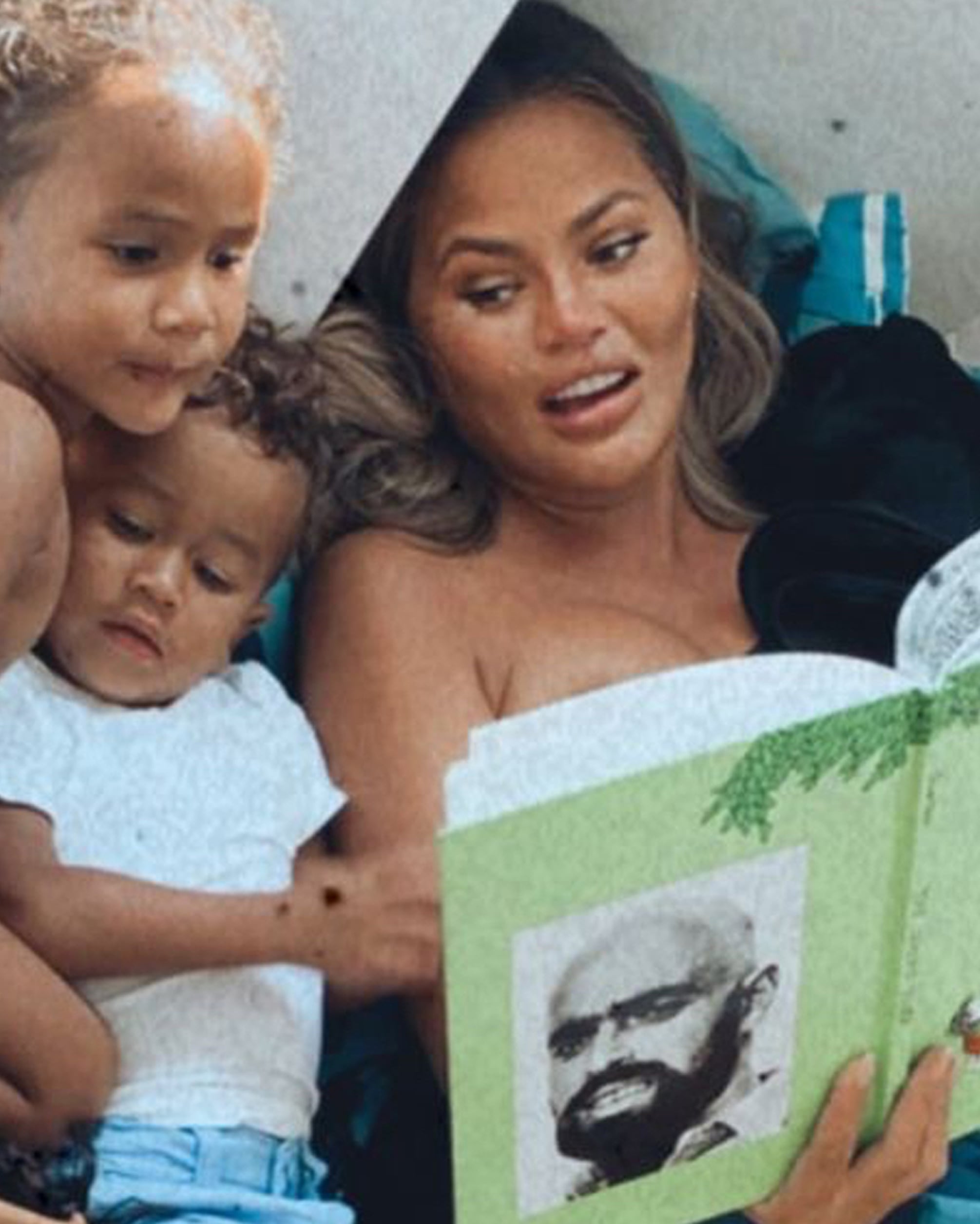Chrissy Teigen Reading The Giving Tree to Luna and Miles | POPSUGAR Family