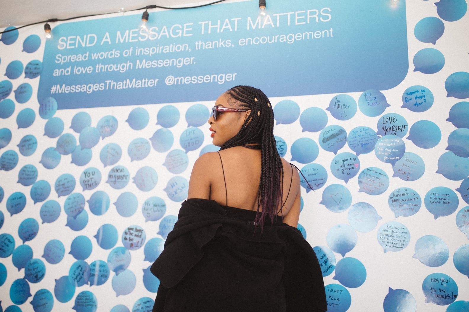 Facebook Messenger Messages That Matter Wall at SXSW 2018 | PS News