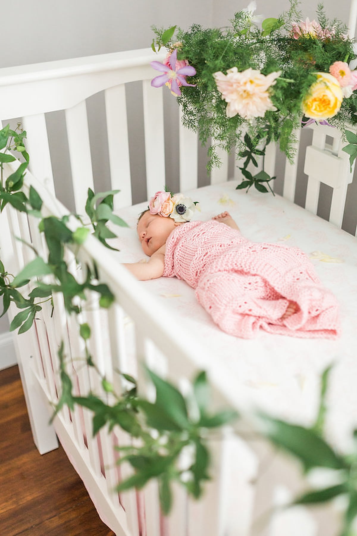 Flower Crown Newborn Photo Shoot | PS Family