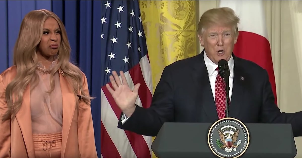 Trump Singing Cardi B "Bodak Yellow" on Jimmy Fallon | POPSUGAR News