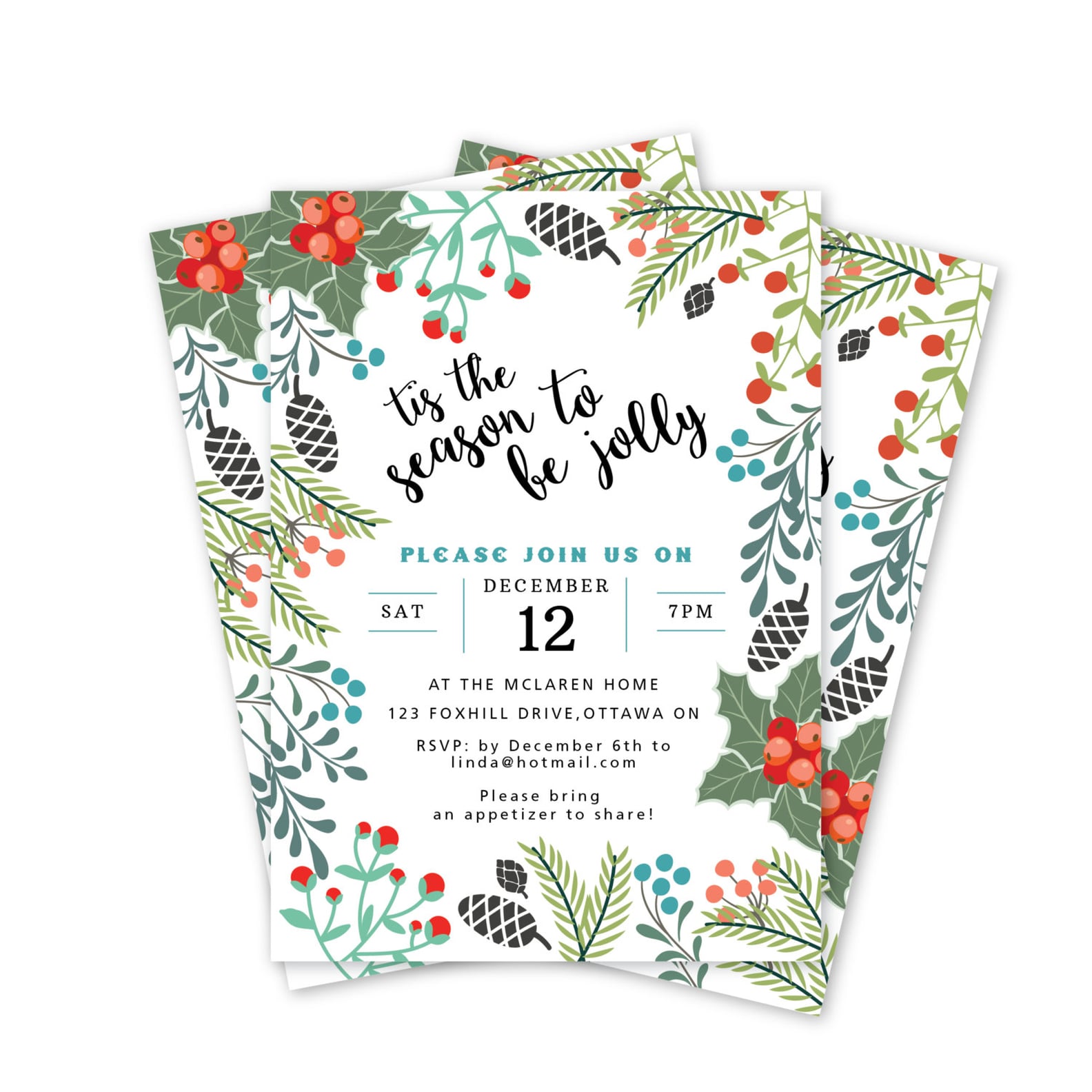 Printable Holiday Party Invitations | PS Smart Living