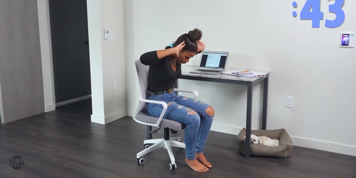 5-Minute Desk Ab Workout Video | POPSUGAR Fitness