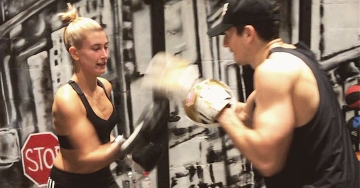 Hailey Baldwin at Rumble Boxing | POPSUGAR Fitness
