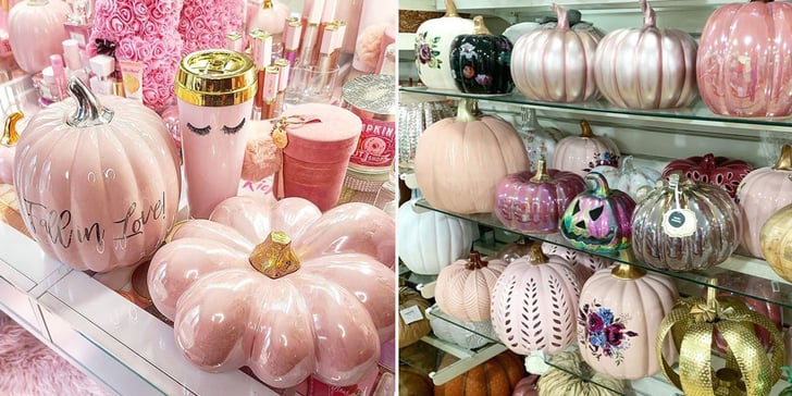 HomeGoods Is Selling Pink Pumpkin Halloween Decorations | POPSUGAR Home