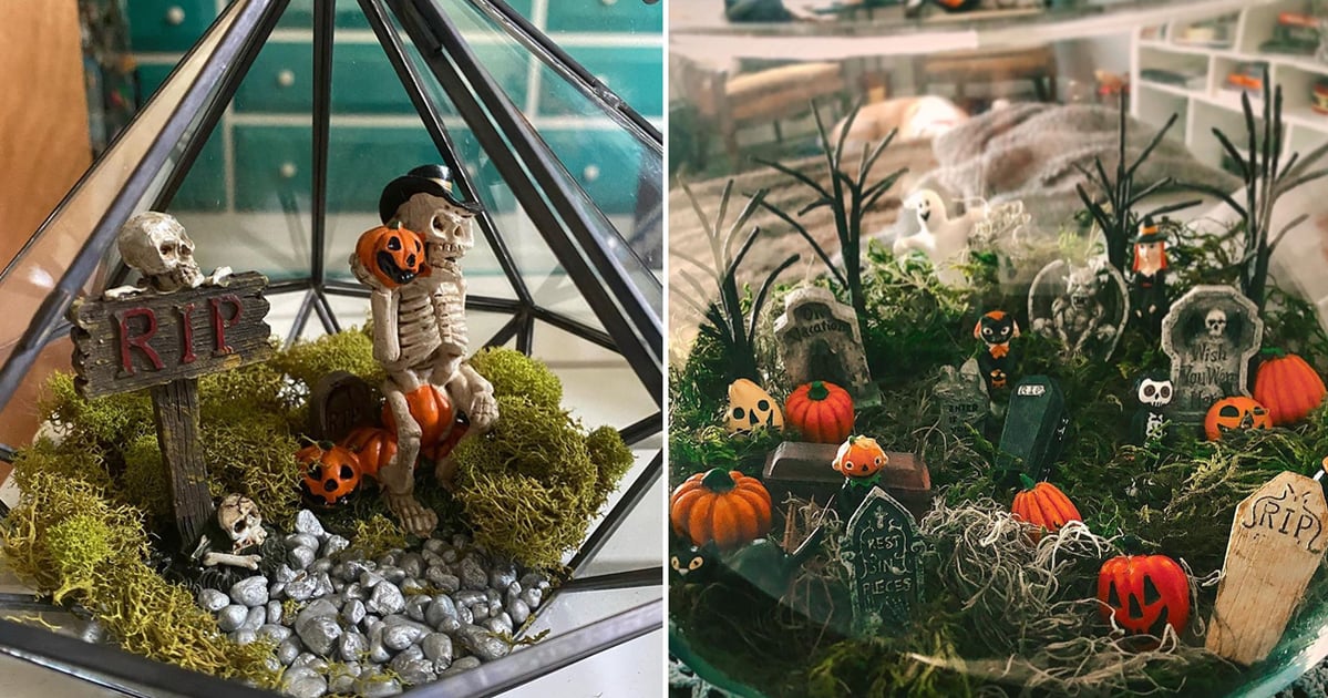 DIY Halloween Decorations: Spooky Plant Cemeterrarium Photos | POPSUGAR ...