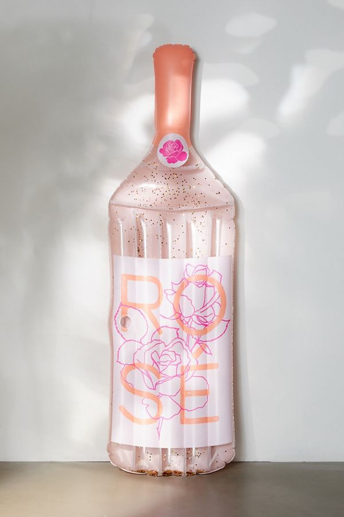 Glitter Rosé Pool Float at Urban Outfitters | POPSUGAR Smart Living
