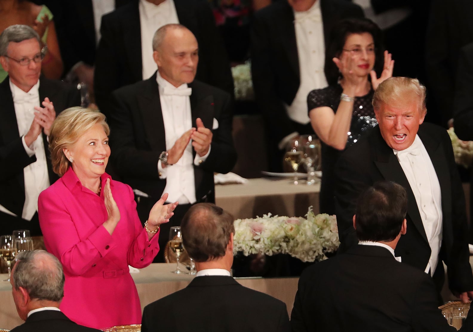 Hillary Clinton's Pink Ralph Lauren Gown October 2016 | POPSUGAR Fashion