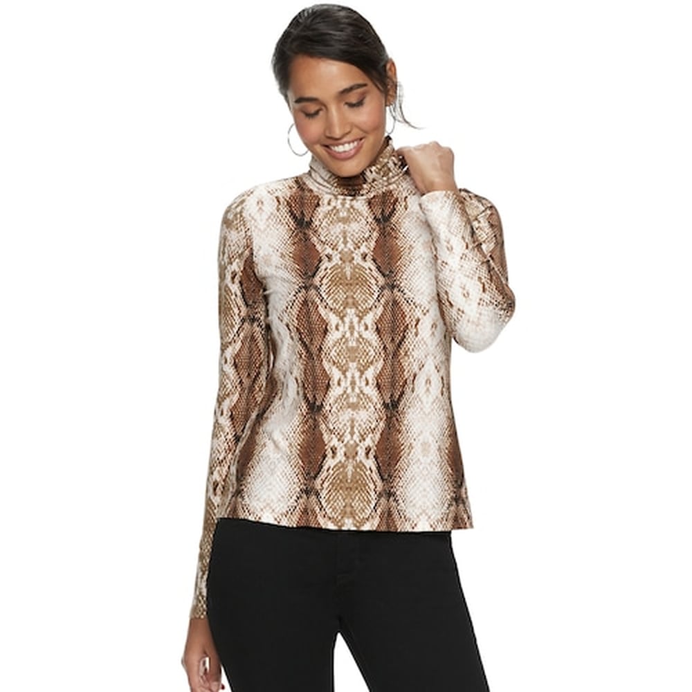 Selena Gomez's Snake Print Mock Neck Top Is From Leset | PS Fashion