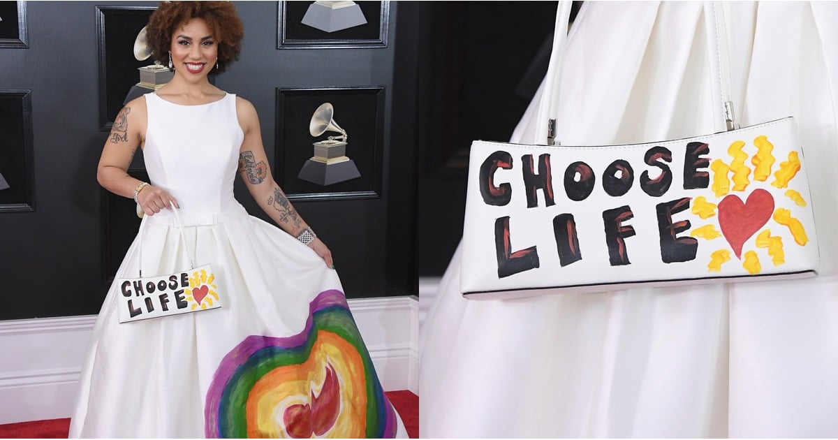 Joy Villa Pro-Life Dress at the 2018 Grammys | POPSUGAR Fashion