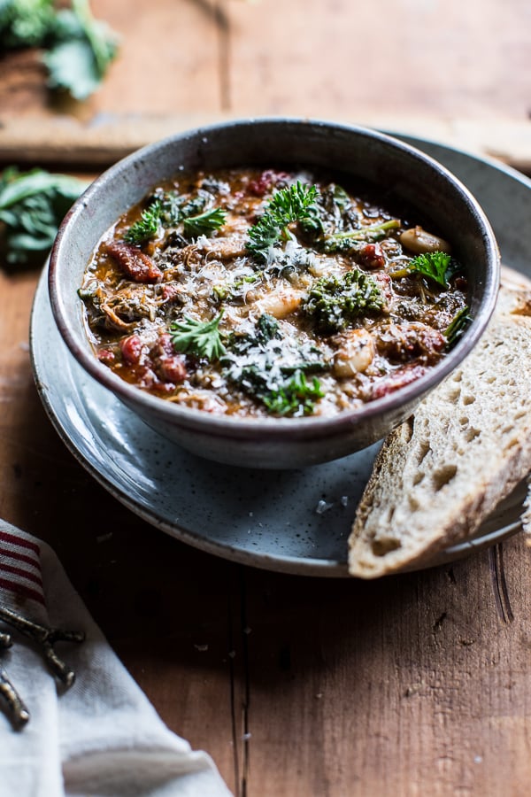 Crockpot Italian Chicken and Broccoli Rabe Chili | Garlicky Chicken ...