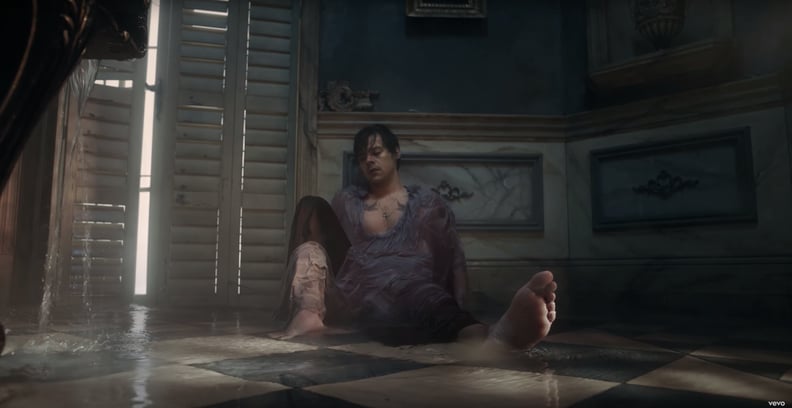 See Harry Styles's Lilac Gucci Dress in the "Falling" Video | PS Fashion