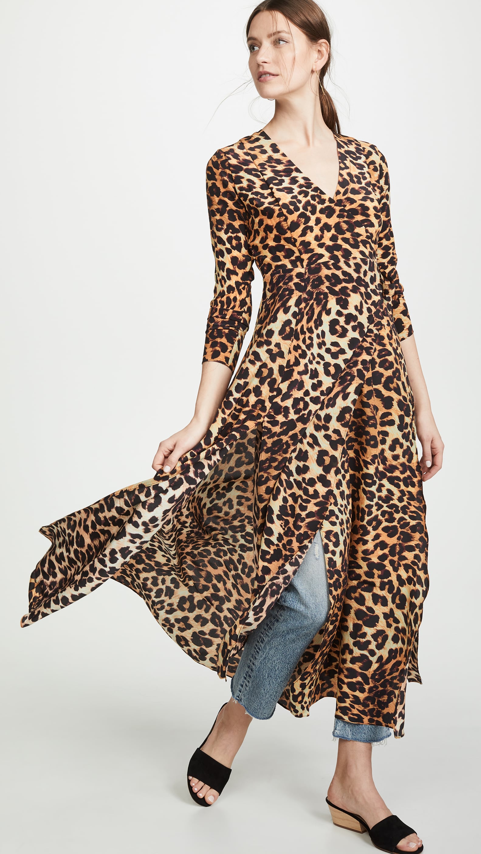 How to Wear a Wrap Dress Over Pants | PS Fashion