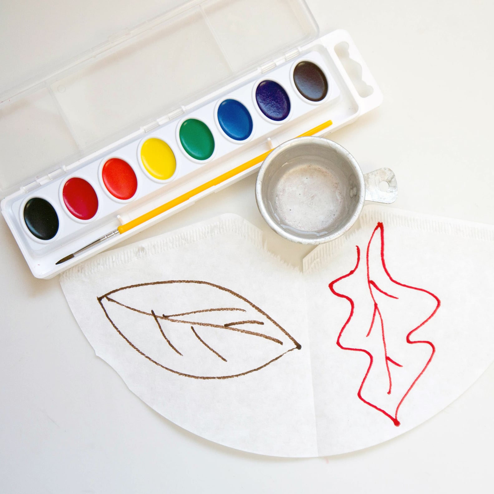 Coffee Filter Fall Leaves Art Project For Kids | PS Family