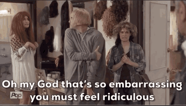 David, Alexis, and Stevie Trying on Moira's Wigs (Season 5, Episode 1 ...