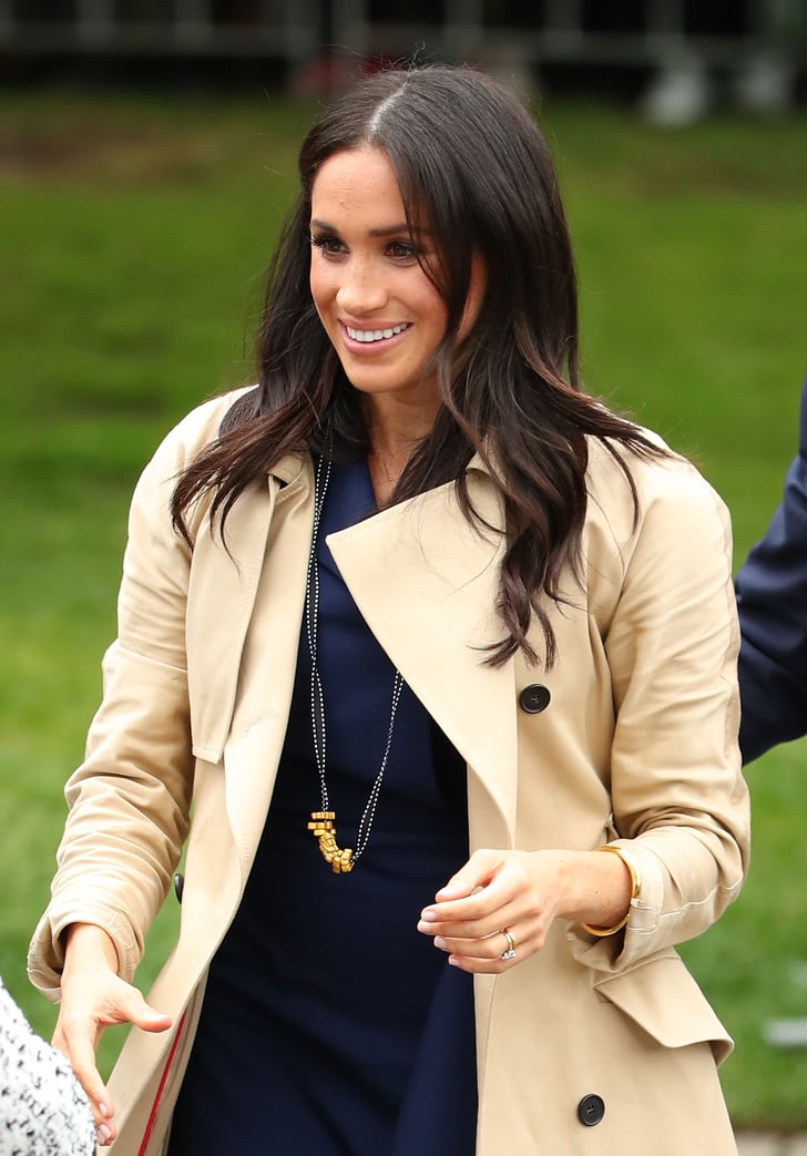 Meghan received a gold painted pasta necklace from a boy named Gavin ...