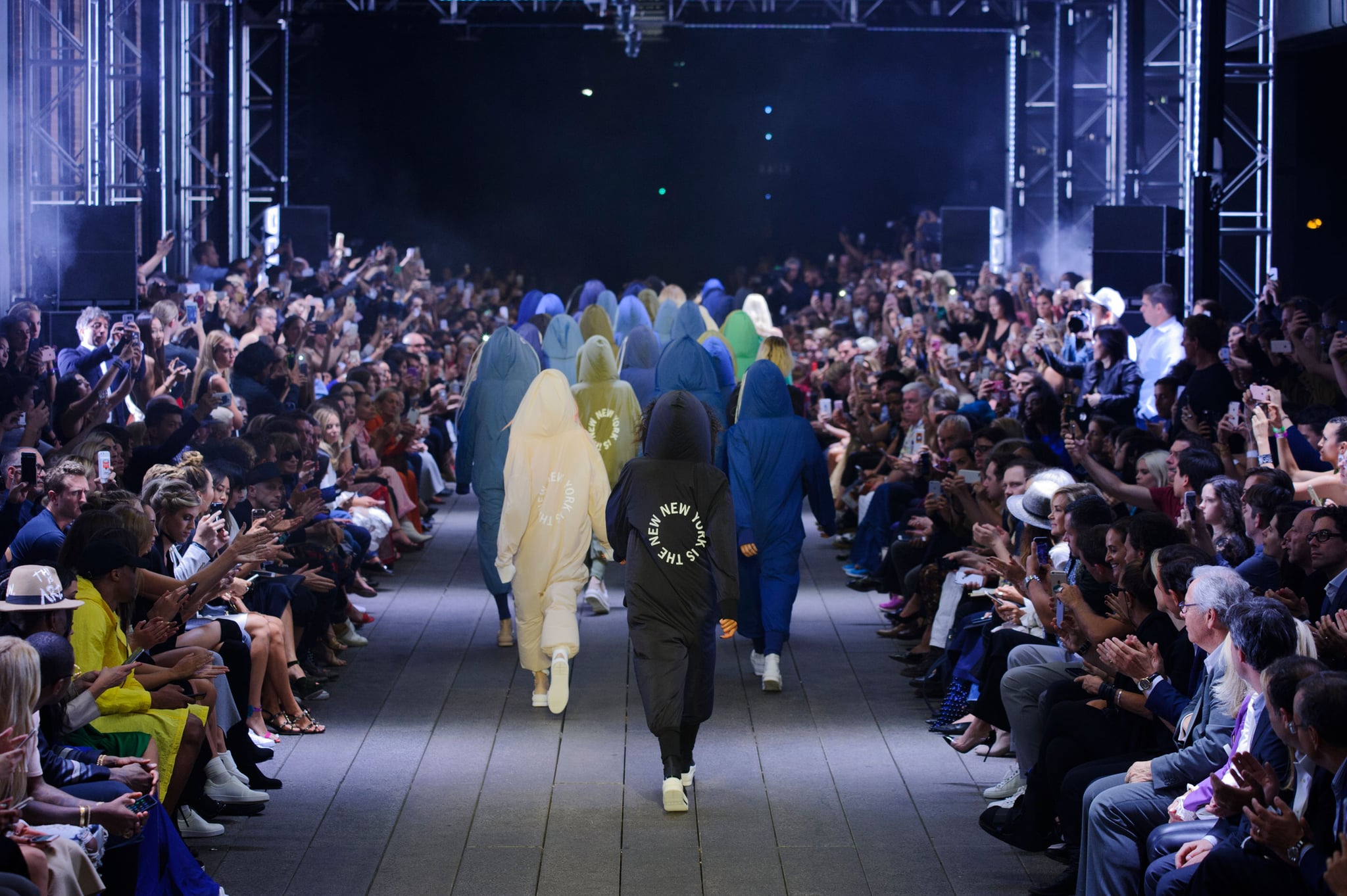Empty Fashion Runway With Crowd