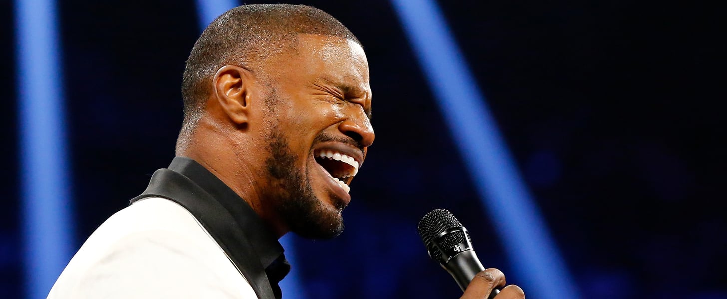 Jamie Foxx Singing National Anthem | Video | PS Entertainment