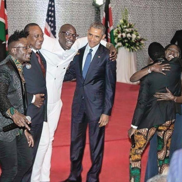 Barack Obama Dances With Kenyan Pop Group | POPSUGAR Celebrity