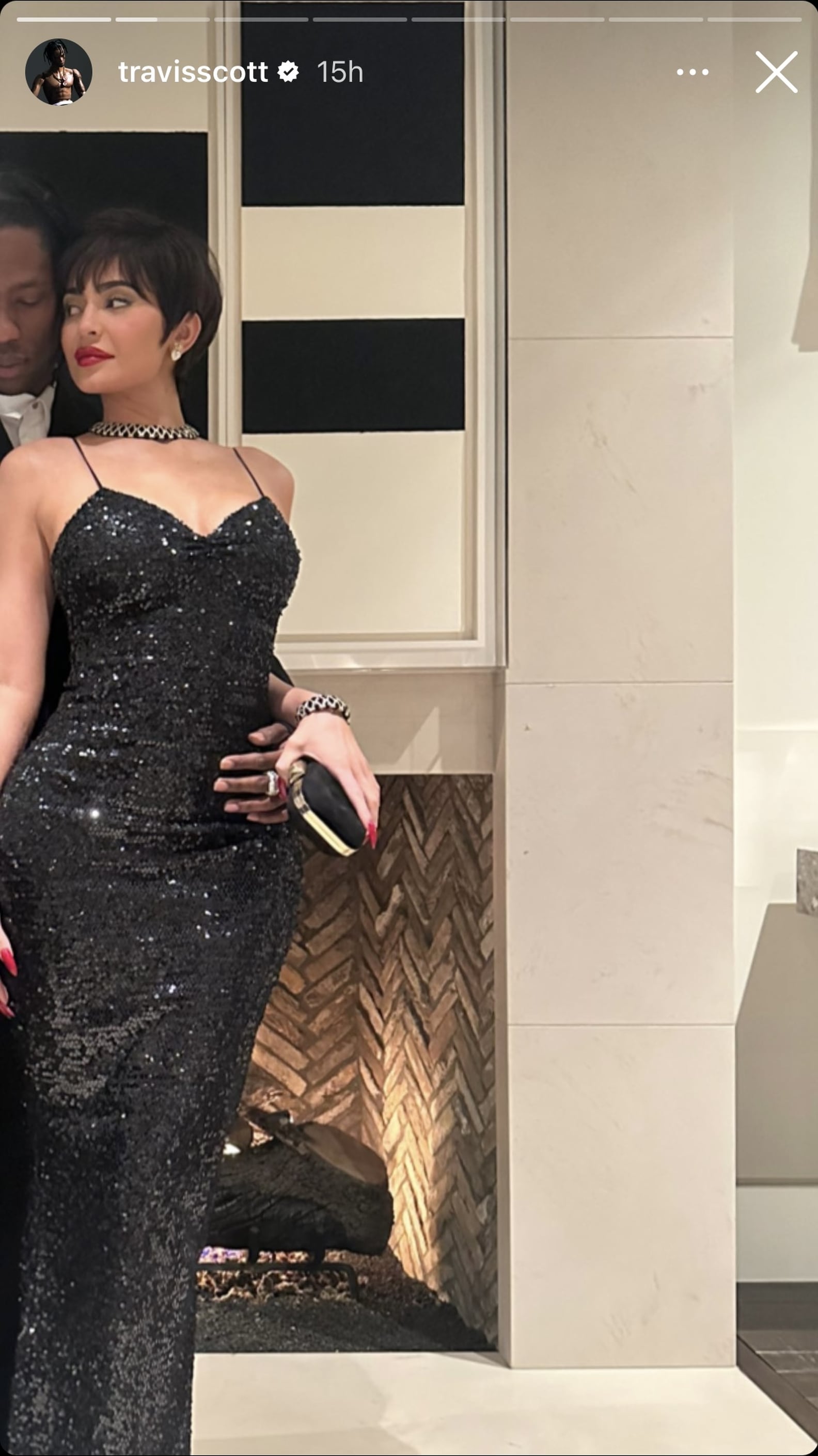 Kylie Jenner Dresses as Kris Jenner in Black Sequin Dress | PS Fashion