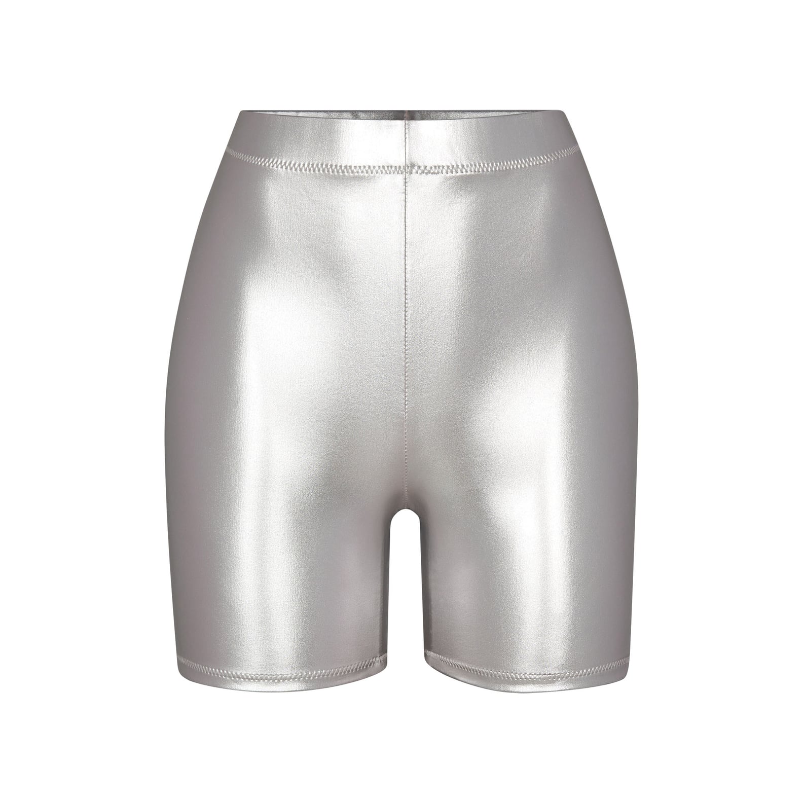 See Kim Kardashian Model the Skims Metallic Swim Collection | PS Fashion