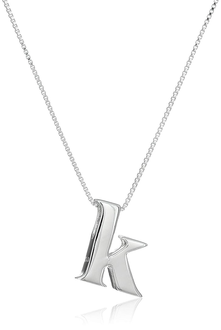 Amazon Essentials Sterling Silver Slide Initial Pendant Necklace | Best ...