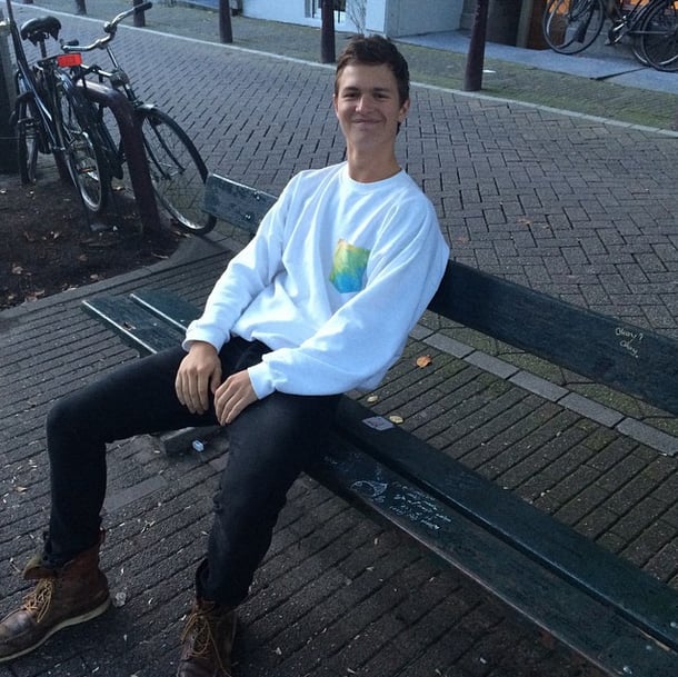 Ansel Elgort Takes Pictures at the Bench From TFIOS | POPSUGAR ...