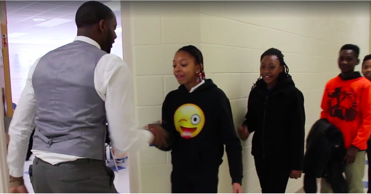 Teacher Has Personalized Handshakes For Every Student | POPSUGAR Family