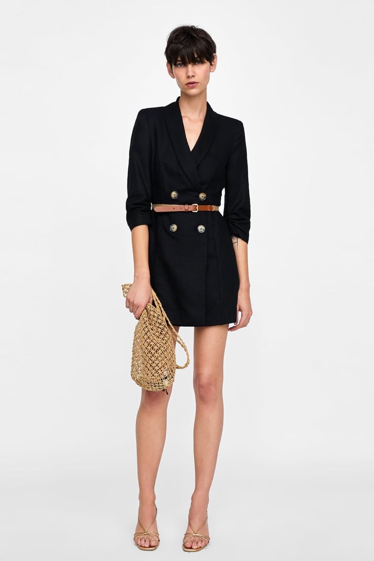 Zara Belted Blazer Dress Best Dresses By Body Type Popsugar Fashion